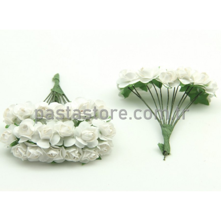 Beyaz Kağıt Gül 10'lu En Uygun Fiyatlarla | Pasta Store - Pasta ...